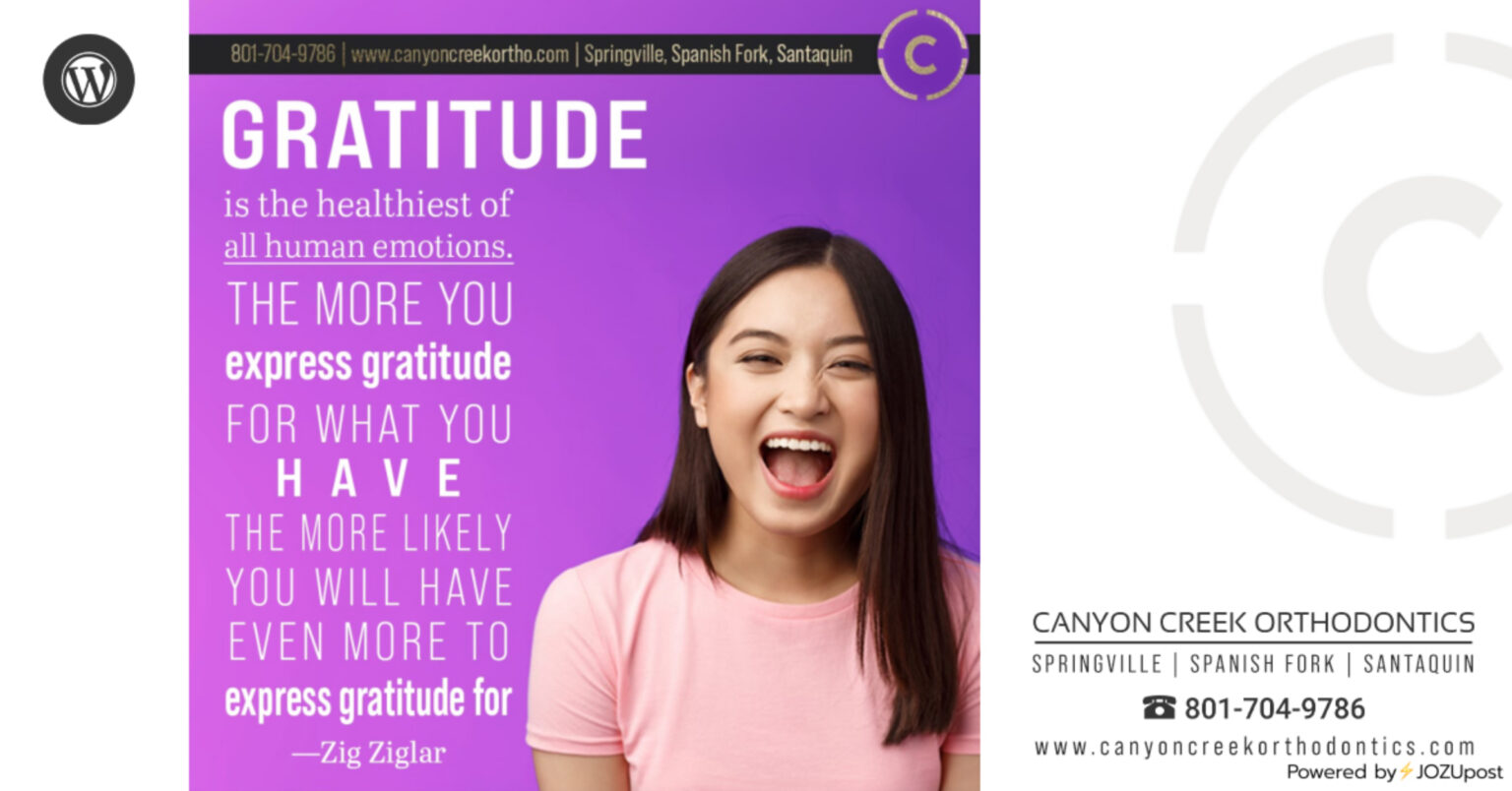 GRATITUDE is the healthiest if all human emotions. – Canyon Creek ...