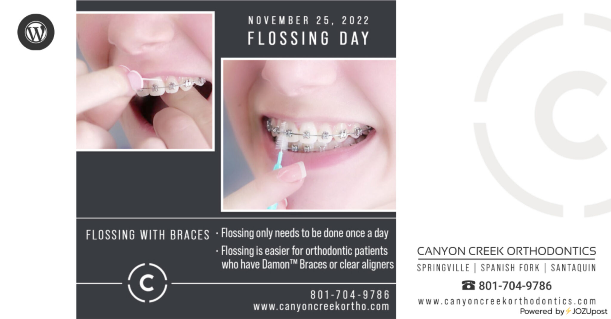 NATIONAL FLOSSING DAY – 11/25/22 – Canyon Creek Orthodontics